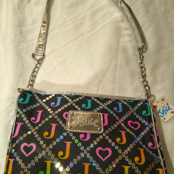 Justice | Other | Justice Girls Signature Logo J Heart Faux Leather ...